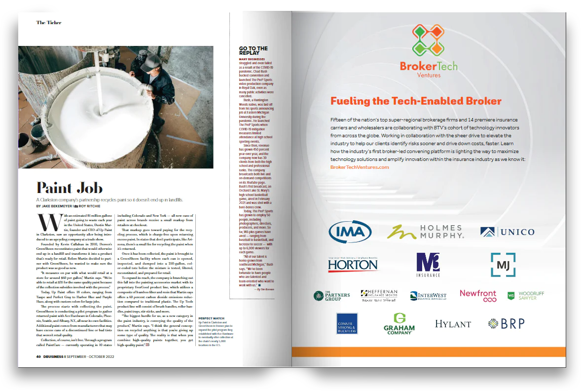 DBusiness Magazine – Up Paint